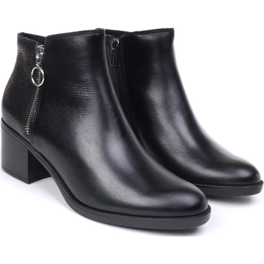 Botki skórzane damskie ocieplane Ryłko 6NY99_YN1 czarny 36 szary Aligoo ...