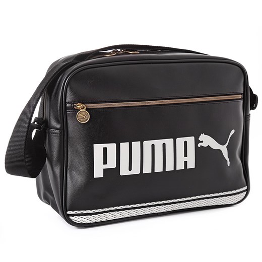 PUMA TORBA CAMPUS REPORTER BLACK-SILVER BIRCH sizeer szary shopper bag