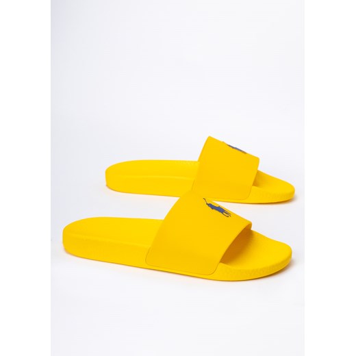 Klapki męskie żółte Polo Ralph Lauren Slide Sneaker Peeker