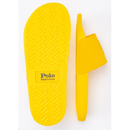 Klapki męskie żółte Polo Ralph Lauren Slide Sneaker Peeker