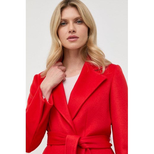 MAX&Co. płaszcz wełniany kolor czerwony przejściowy ANSWEAR.com