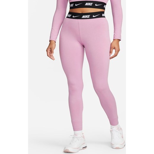 Damskie legginsy z wysokim stanem Nike Sportswear Club - Fiolet poland