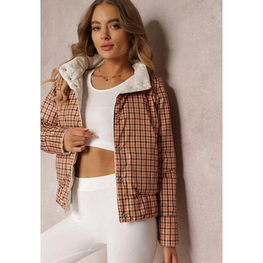 Biała Pikowana Kurtka Dwustronna Kimbera Renee odzież