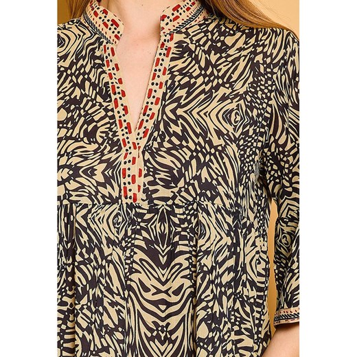 YYDS Sukienka w kolorze granatowo-beżowym Limango Polska