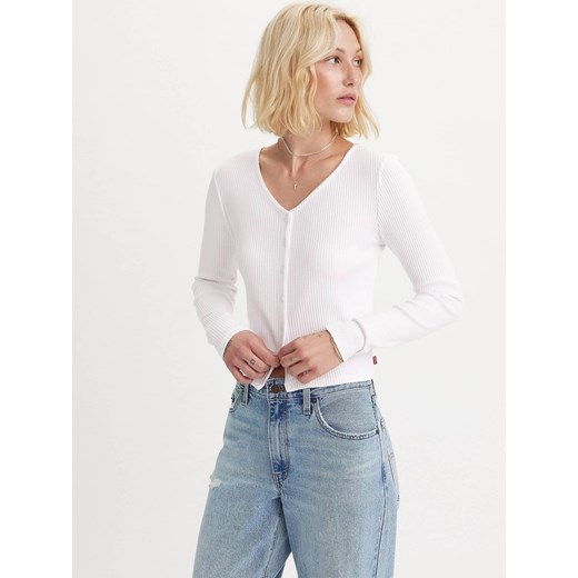 Kardigan damski cienki Levi's Monica Ls A7194-0001 M Biały ...