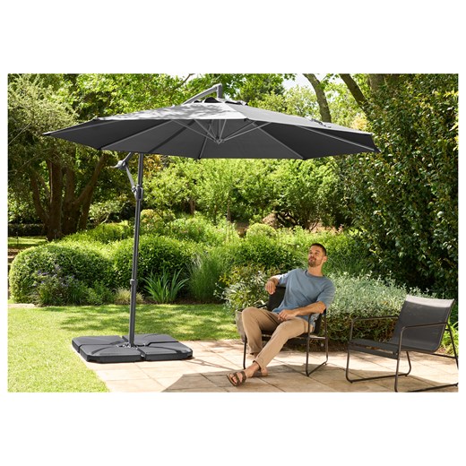 LIVARNO home Parasol ogrodowy, 300 x 258 cm, antracyt LIDL Sklep