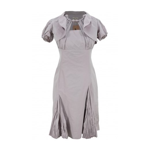 Ledor komplet tafta pudrowy fiolet n-fashion-pl szary damskie