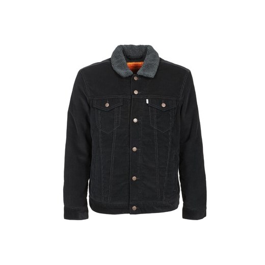 Levis Kurtki jeansowe GOOD SHERPA TRUCKER spartoo czarny casual