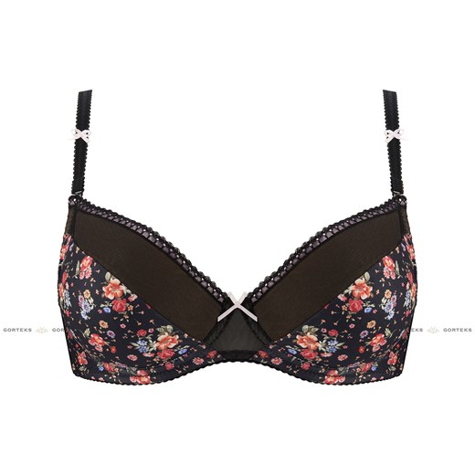 Floris/B1 biustonosz push-up gorteks brazowy Biustonosze koronkowe
