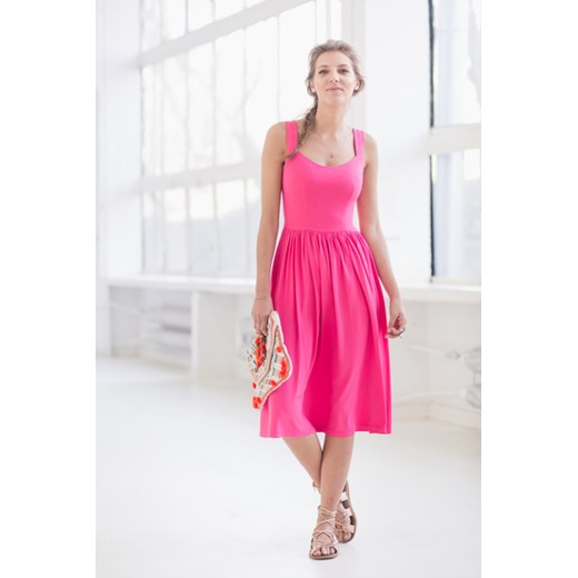 RZYMSKIE WAKACJE fuksja - sukienka -40% rozowy Risk Made in Warsaw