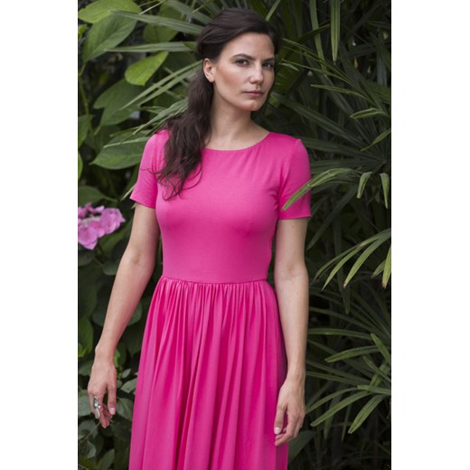 T-DRESS fuksja - sukienka -40% rozowy Risk Made in Warsaw